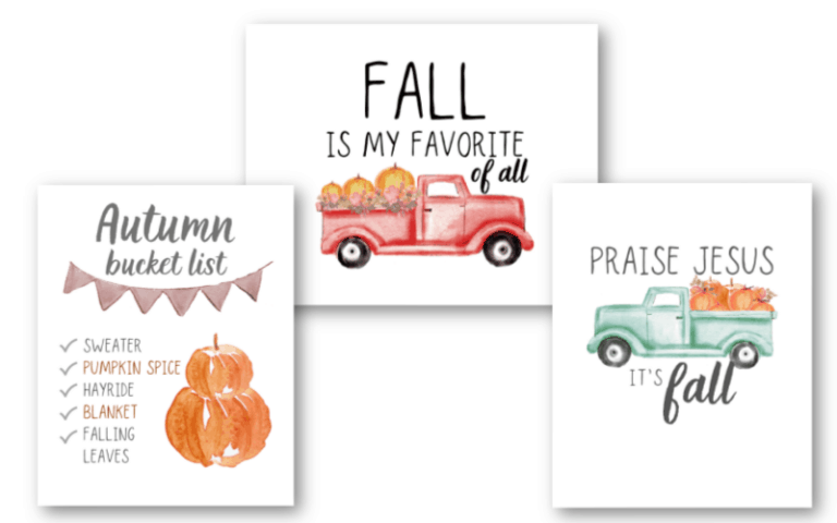 Free Printable Fall Signs: Pumpkins and Pickups » Chicken Scratch Diaries