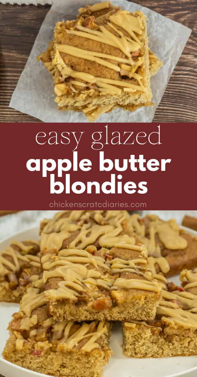 Glazed Apple Butter Blondies » Chicken Scratch Diaries